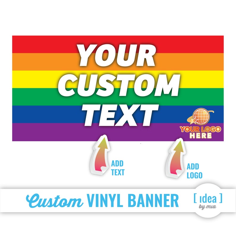 Rainbow Banner, Custom Personalized Banner, Pride Banner - Etsy