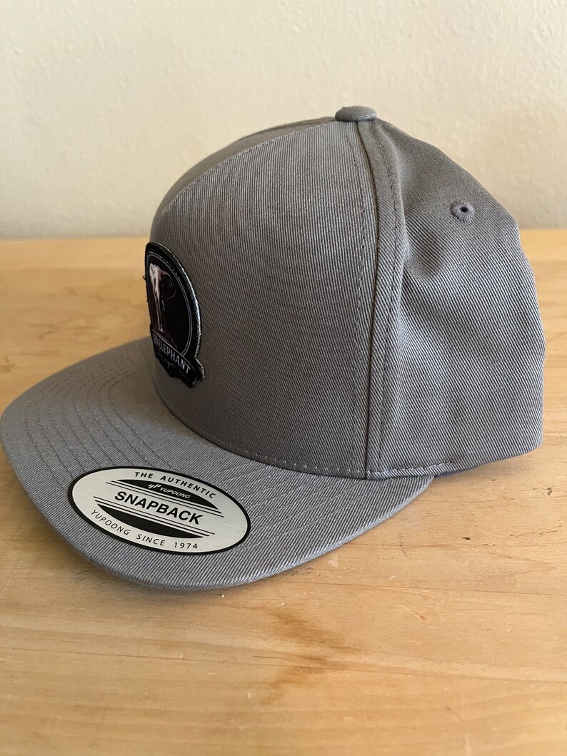 Snapback | Iron Elephant Design | Hat | Gray - Etsy