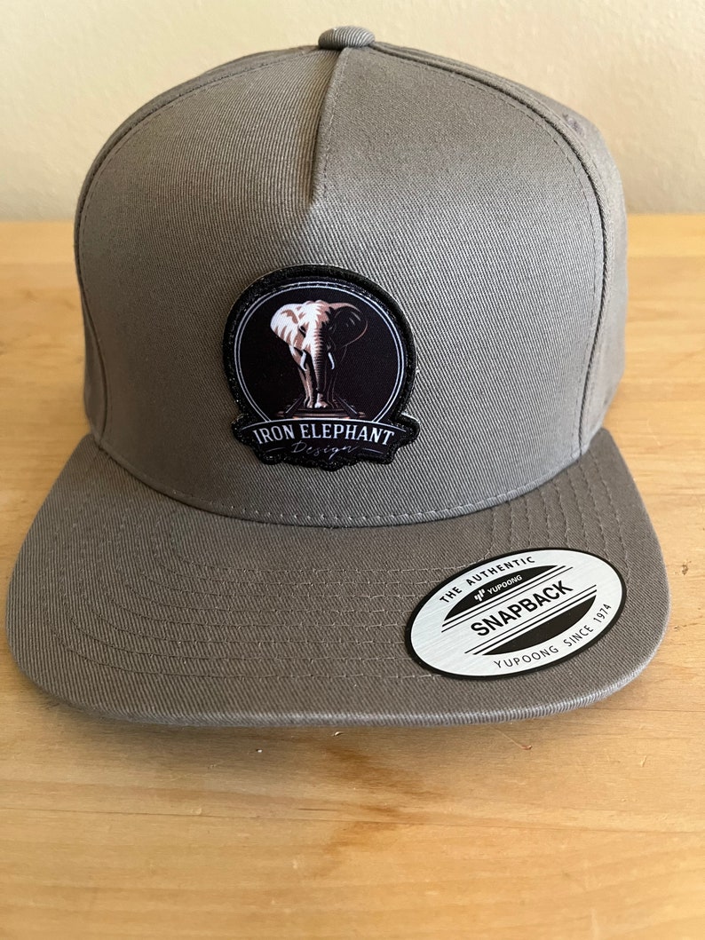 Snapback | Iron Elephant Design | Hat | Gray - Etsy