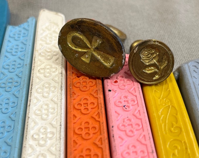 Sealing Wax and Stamps for Vintage Letter Writing Lot of 13 Wax Sticks ...