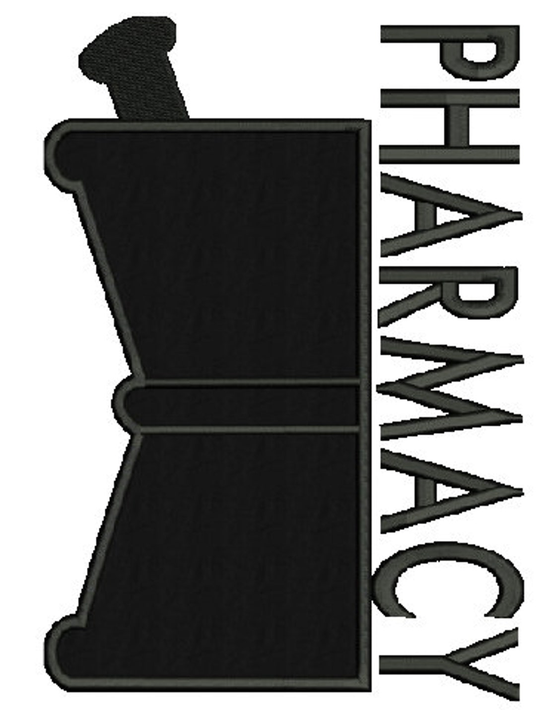Pharmacy Embroidery Design Applique, 1 Design, 4 Sizes,8 Formats(pes ...
