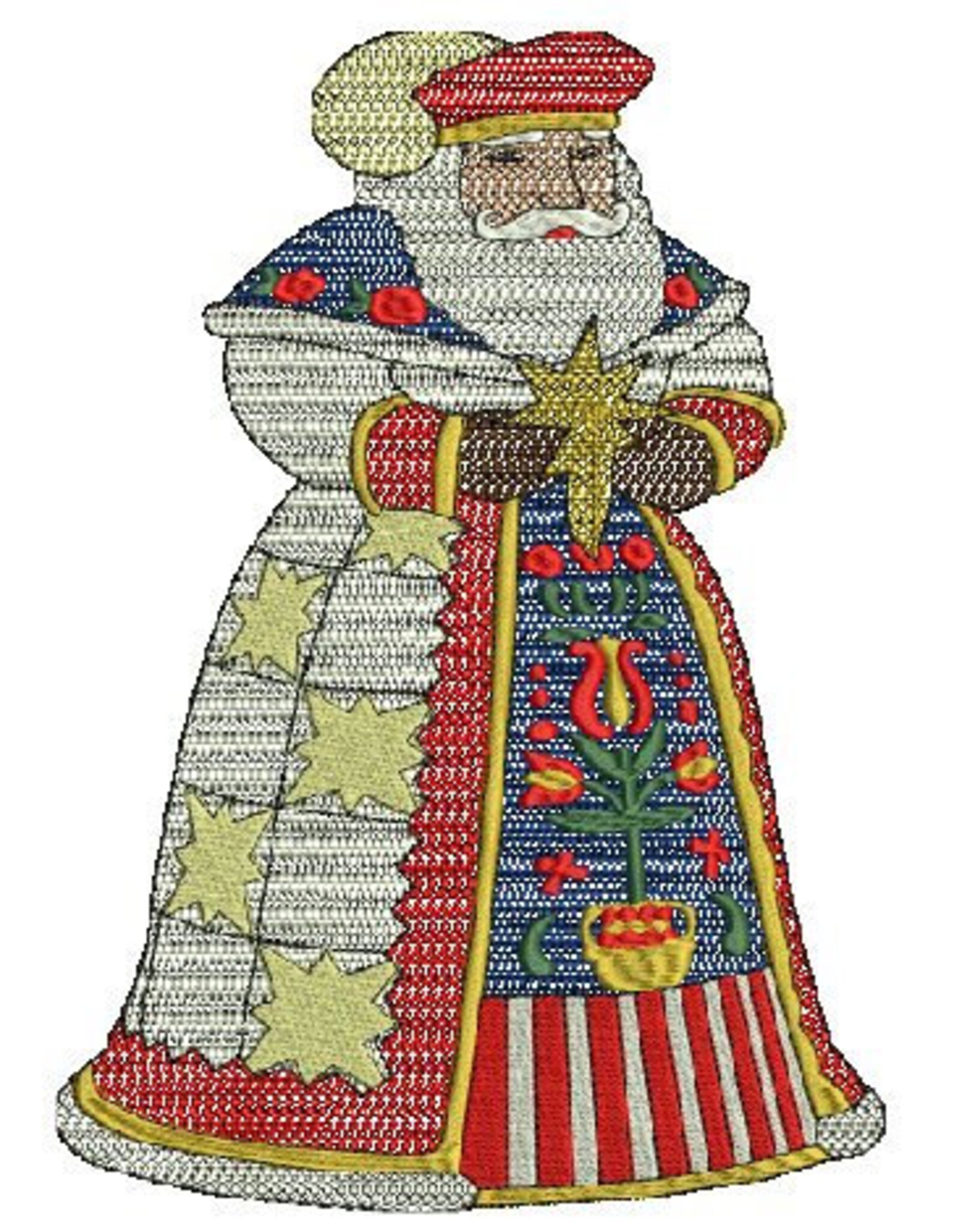 Polish Santa Colorline Machine Embroidery Motif Fill4 Sizes8 - Etsy