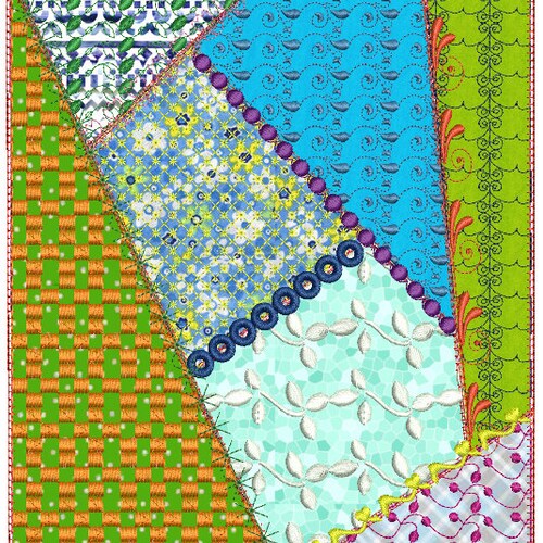 ITH Quilt Block Machine Embroidery Design Swirl 4 | Etsy