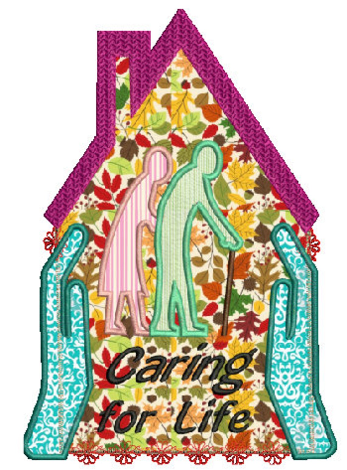 Nursing Home Design1 Machine Embroidery Applique,4 Sizes,8 Formats(dst ...