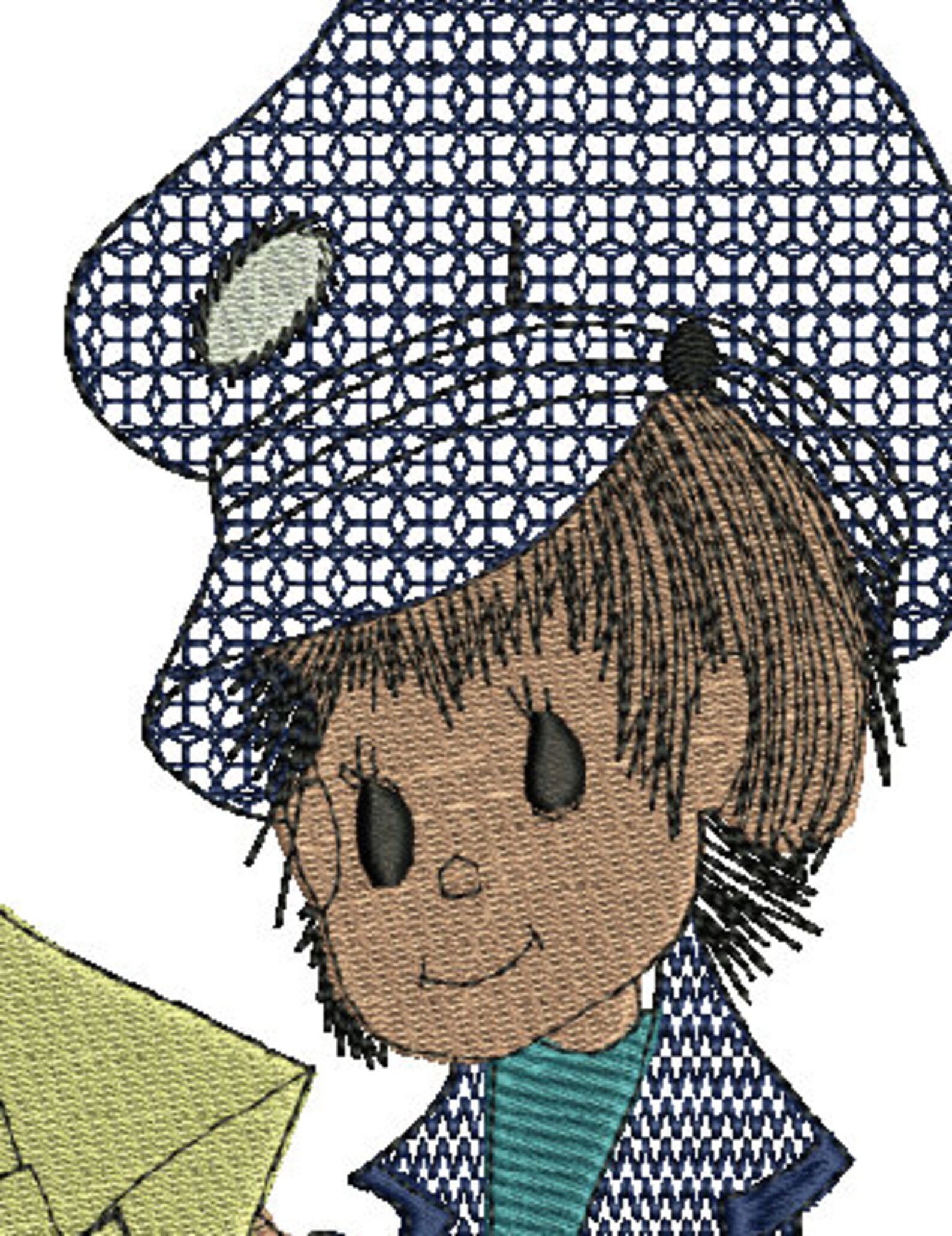 Little Mailman Machine Embroidery Colorwork Design4 4 Sizes8 - Etsy