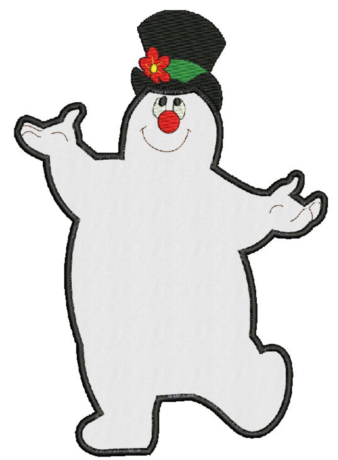 Snowman Jolly Frosty Machine Embroidery Applique,4 Sizes,8 Formats(dst ...