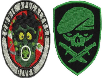 Skull Army Knife Patch Pattern Applique 6 Sizes 8 | Etsy