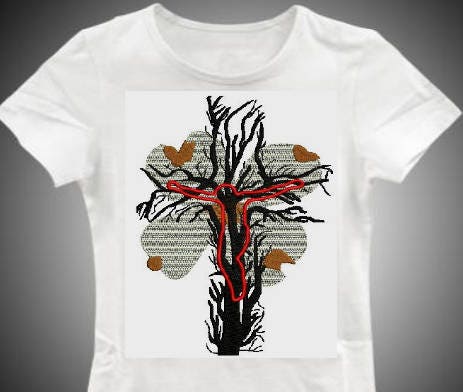 Rare Dogwood Tree Cross Jesus Machine Embroidery Design,4 Sizes,8 ...