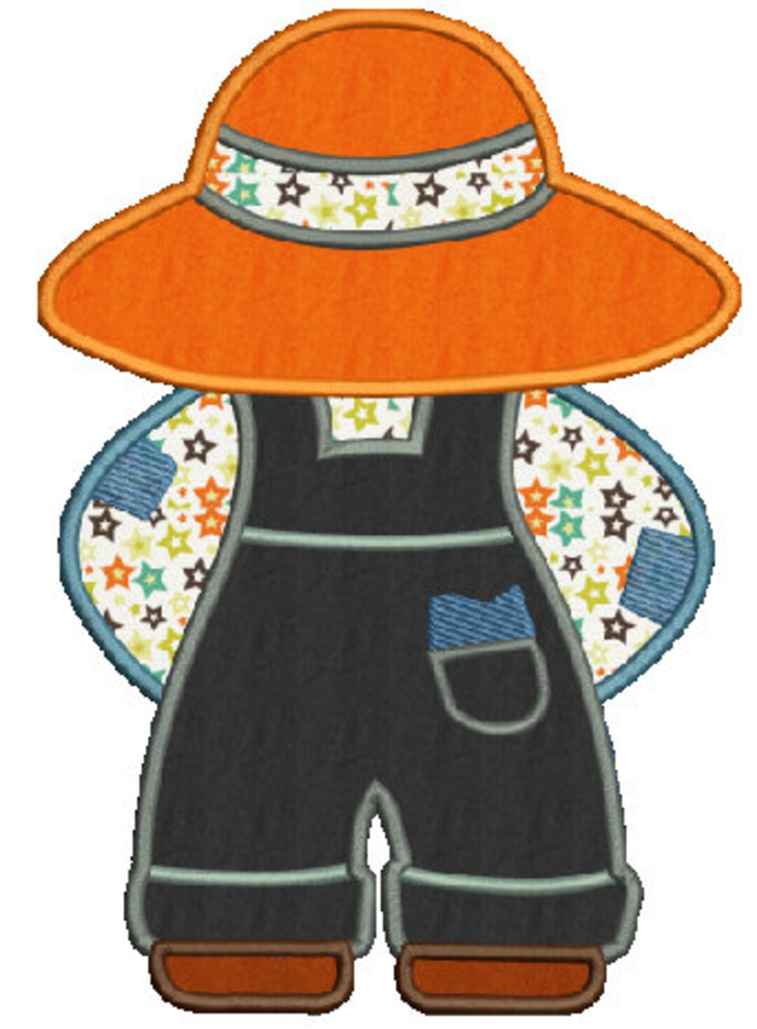 Design8 Sam Overall Bill Machine Embroidery Applique Design,4 Sizes,8 ...