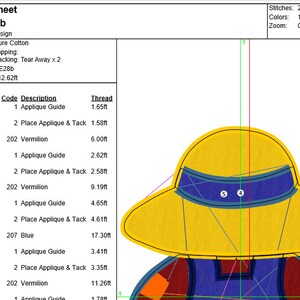 Design8 Sam Overall Bill Machine Embroidery Applique Design,4 Sizes,8 ...