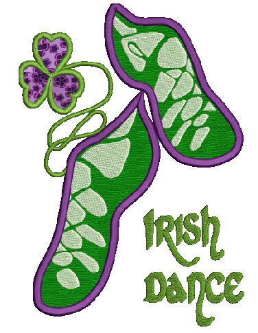 Irish Dance Applique Machine Embroidery Design 4 Sizes 8 | Etsy