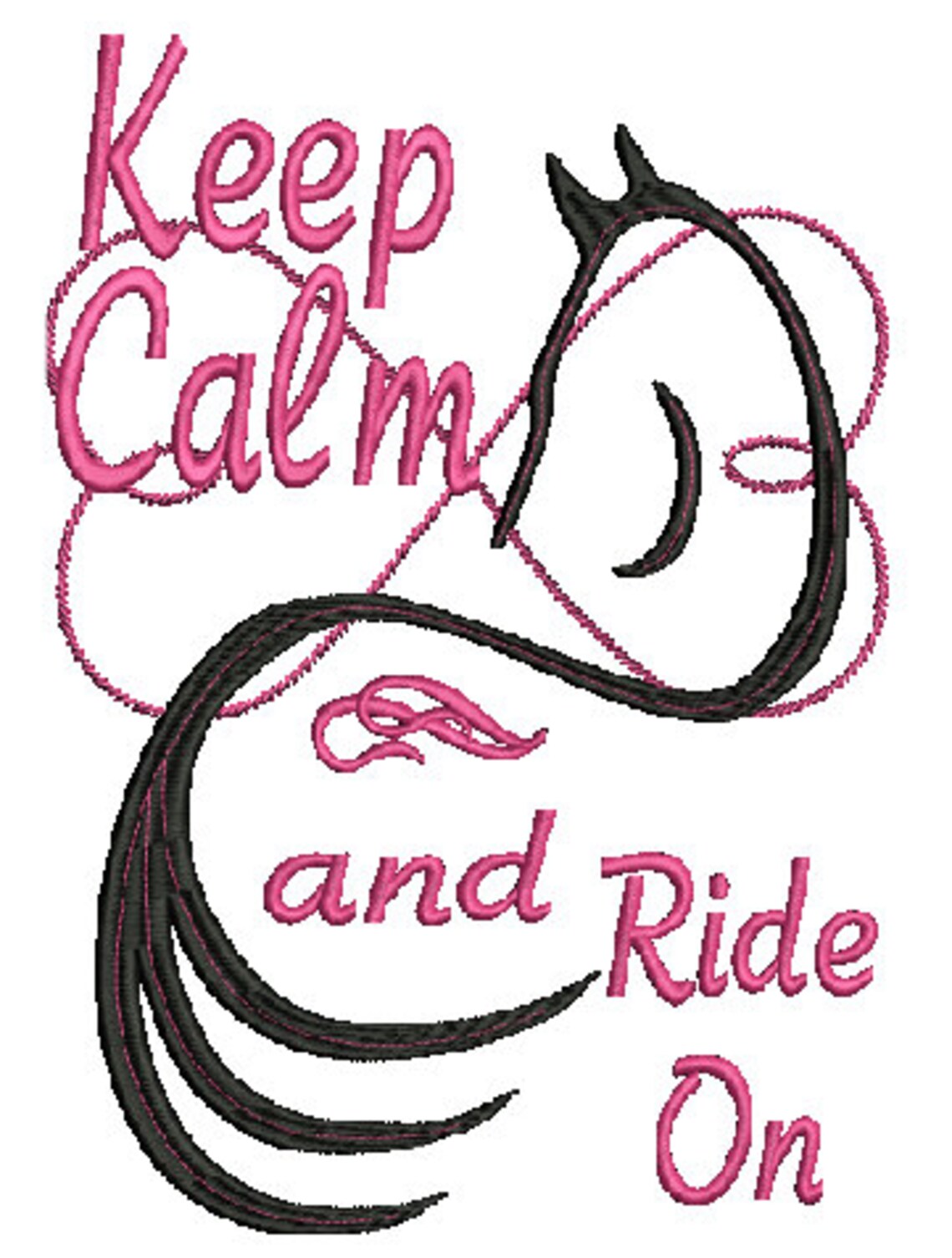 Horse keep Calm Embroidery Design4 | Etsy