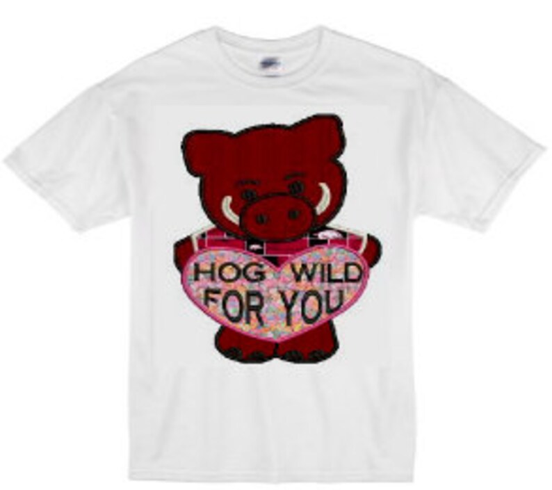 Baby Razorback Valentine Embroidery Applique Design4 Sizes8 - Etsy