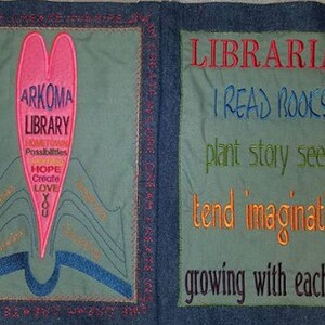 Reading BOOKS Design7 Librarian Colorwork Machine Embroidery,8 Formats ...