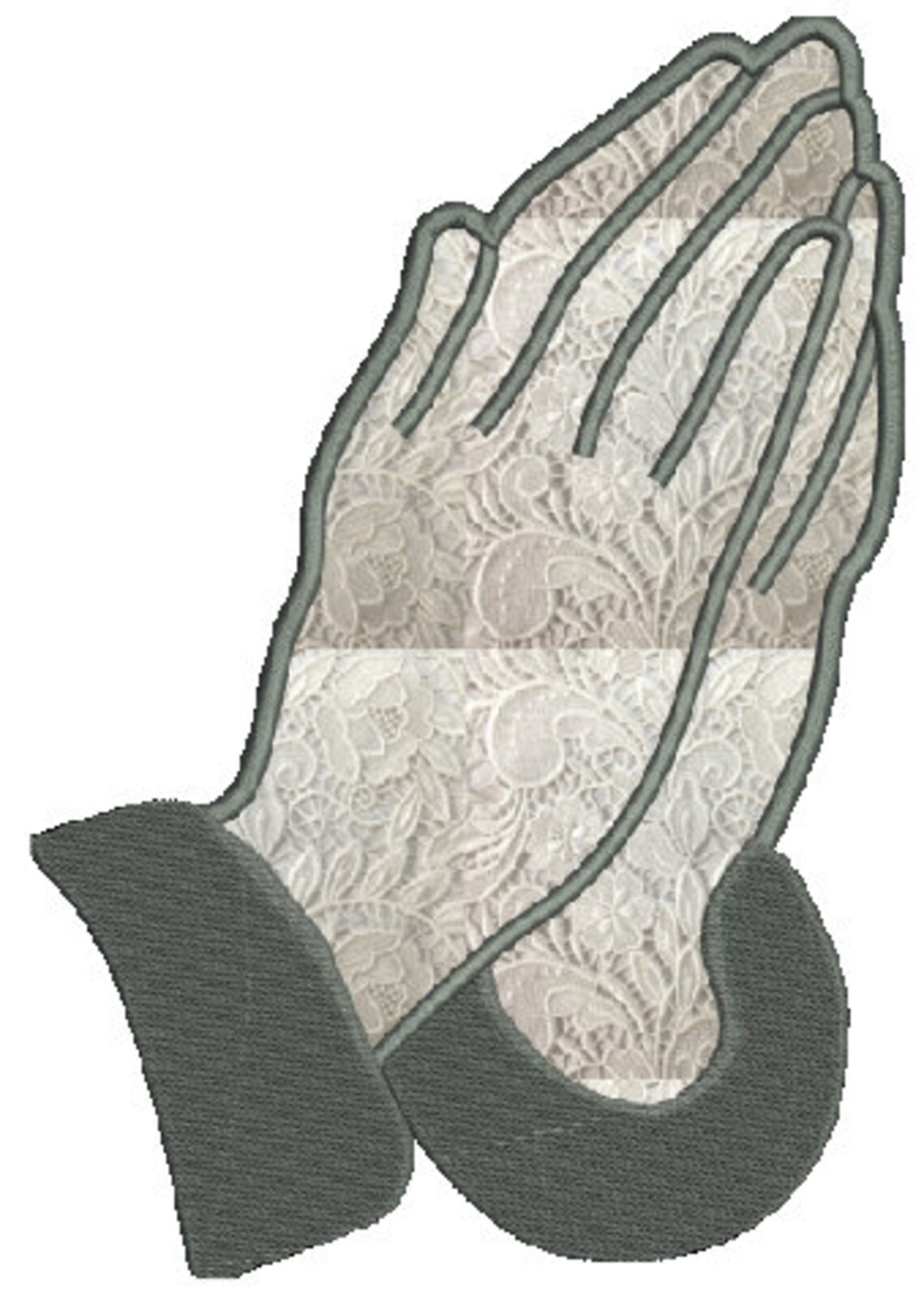 Prayer Hands Applique Machine Embroidery Design 4 Sizes 8 | Etsy