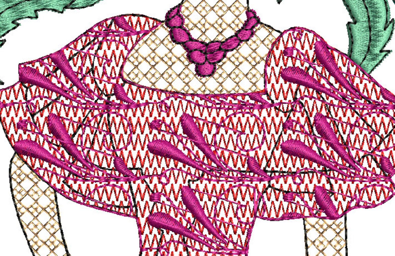 Design 51 Lady Molly Colorwork Machine Embroidery 3 Designs8 | Etsy