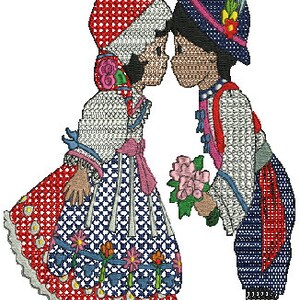 Set of 10 World Couple Machine Embroidery Filled,4 Sizes,8 Formats(dst ...