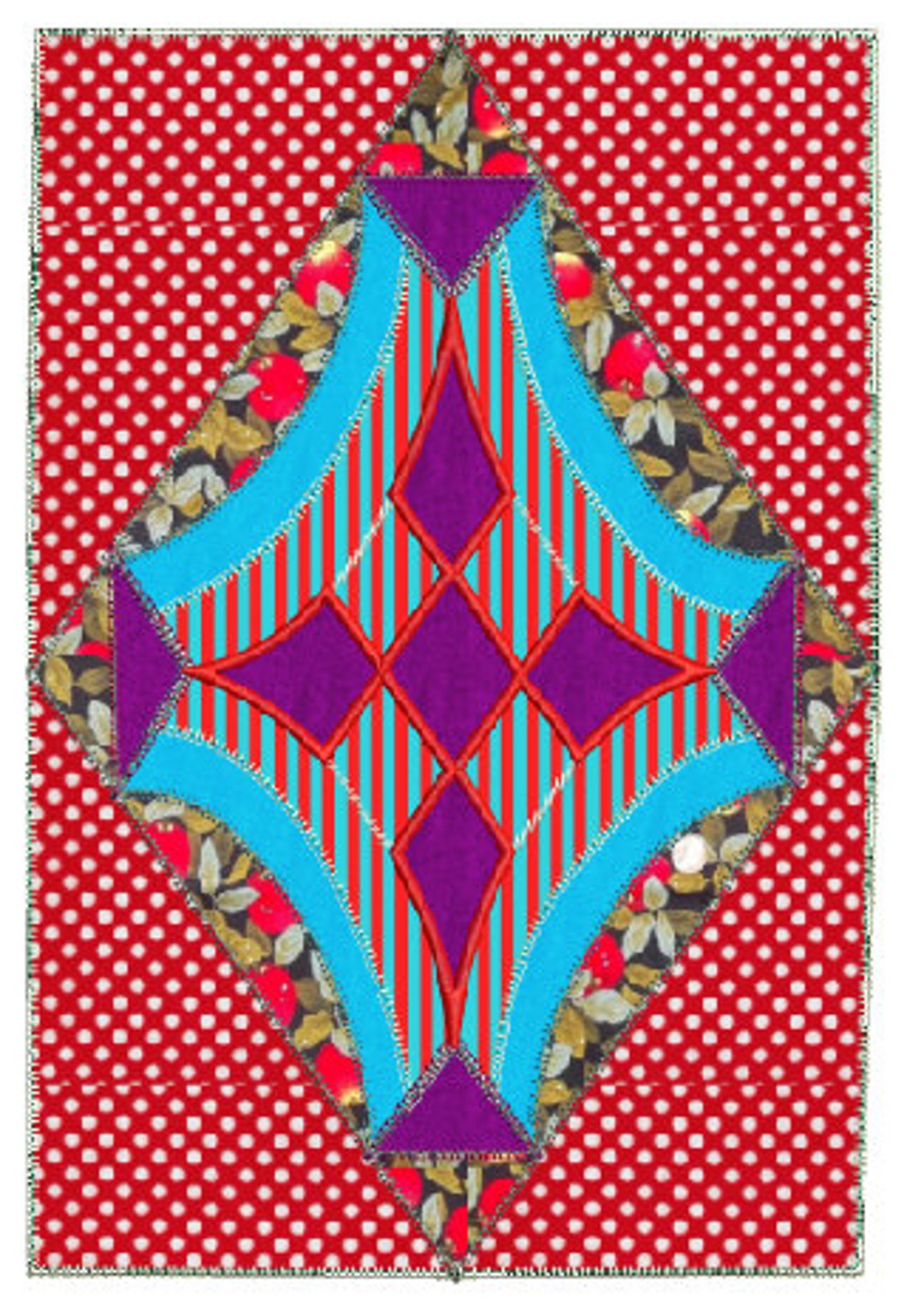 Design9 Quilt Block Embroidery Applique Design,4 Sizes,8 Formats(dst ...