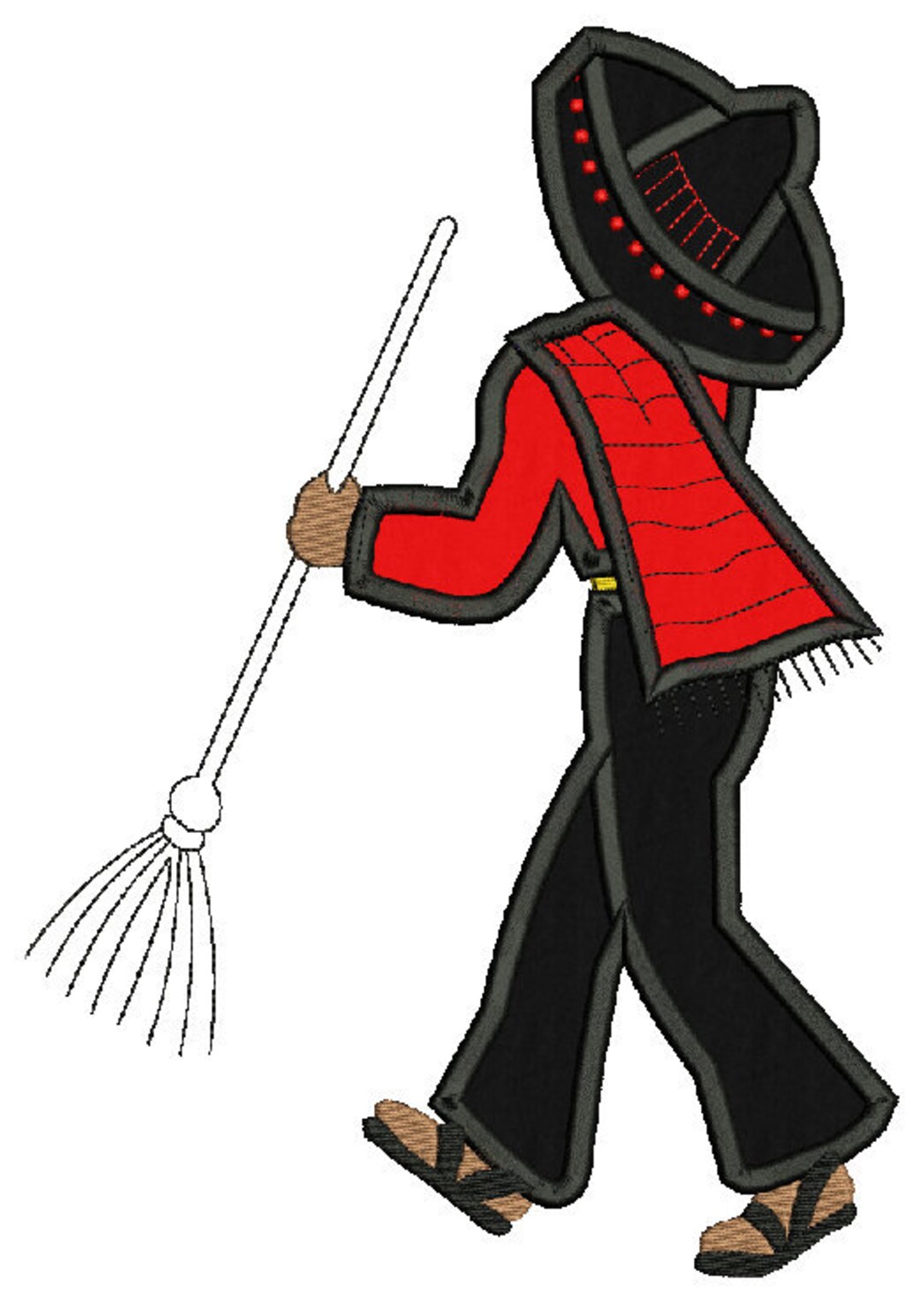 Senor Sam1 Applique Machine Embroidery Applique,4 Sizes,8 Formats(dst ...