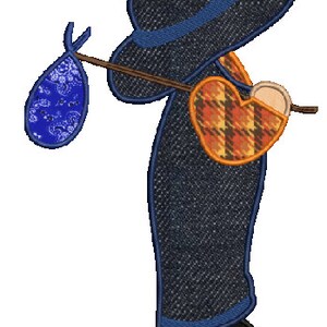 REVISED Hobo Sam Overall Bill Embroidery Applique Design4,4 Sizes,8 ...