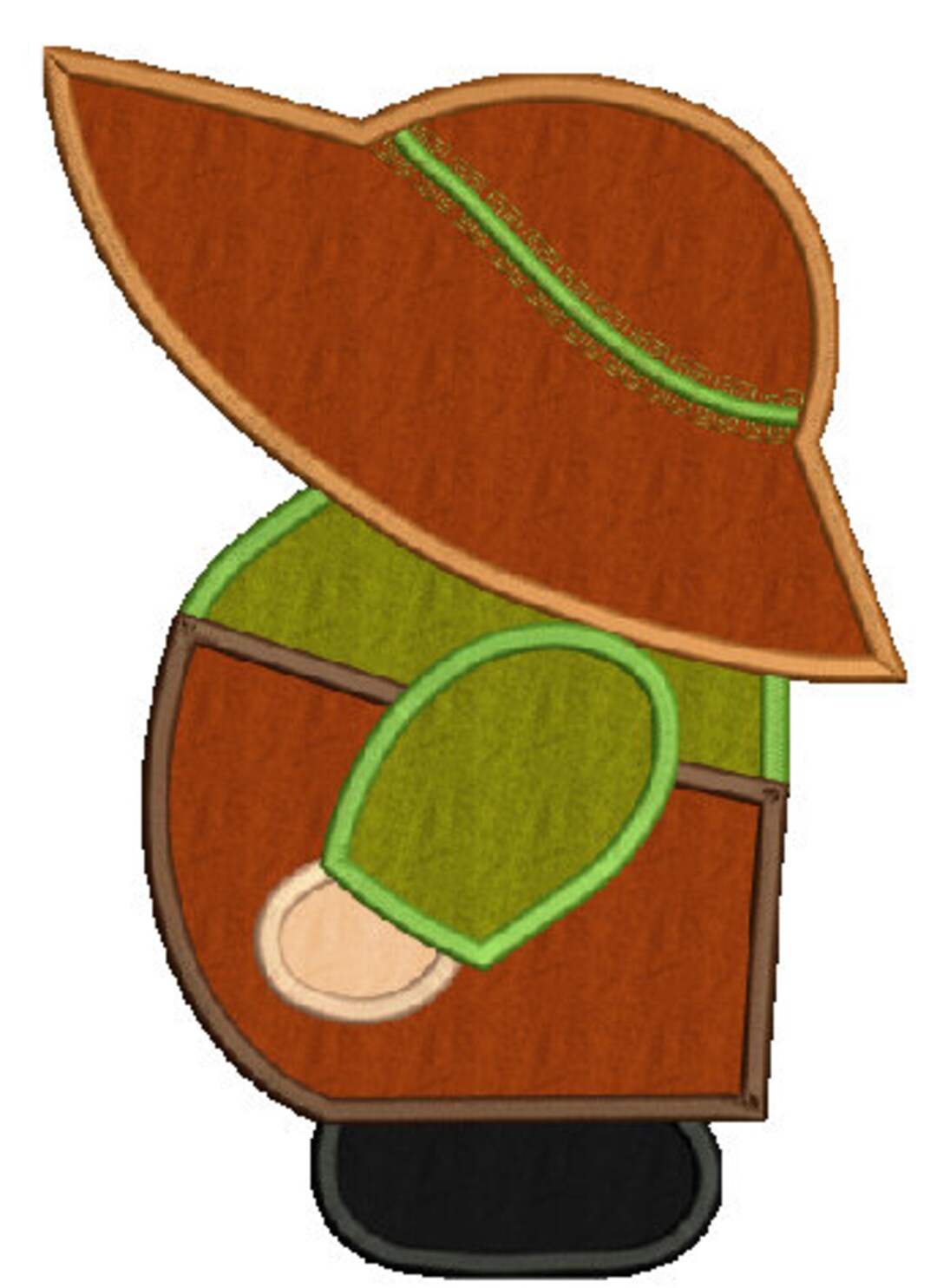 REVISED Sam Overall Bill Machine Embroidery Applique Design,4 Sizes,8 ...