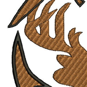 Deer Hunting and Fishing Machine Embroidery Design, 4 Sizes, 8 Formats ...