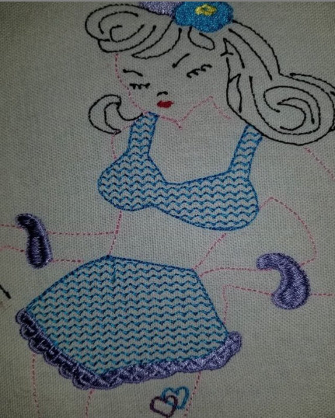 Pinup Girl Design6 1 Design Filled 4 Sizes8 | Etsy