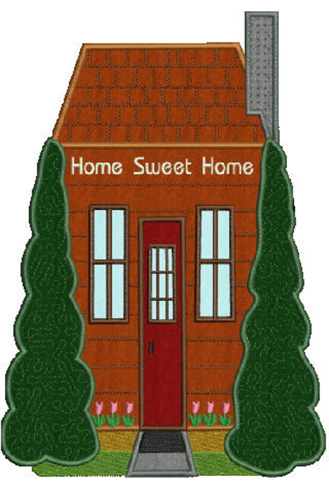 Log Cabin 1 Machine Embroidery Applique Design,4 Sizes,8 Formats(dst ...