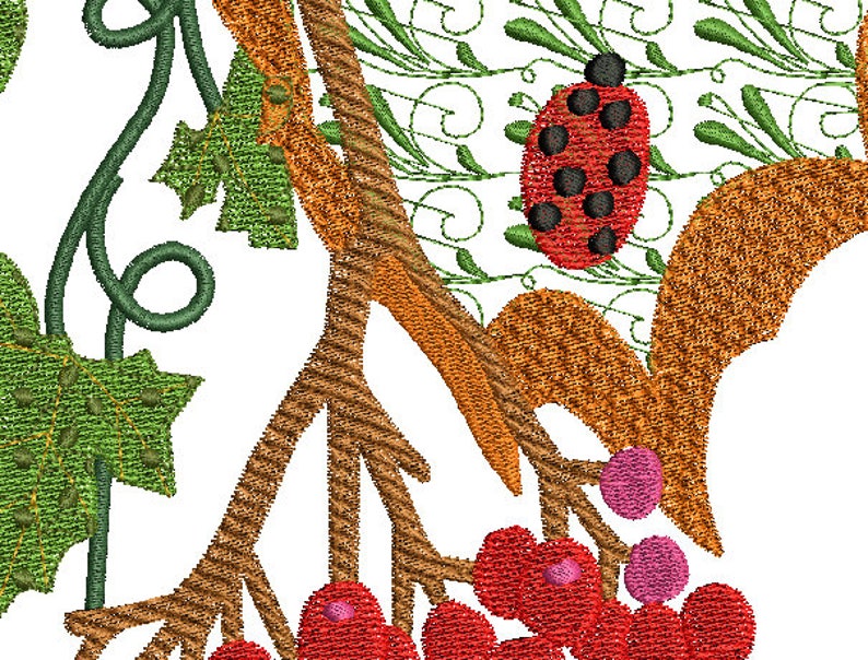 Thanksgiving collection Colorwork Machine Embroidery Design 7 | Etsy