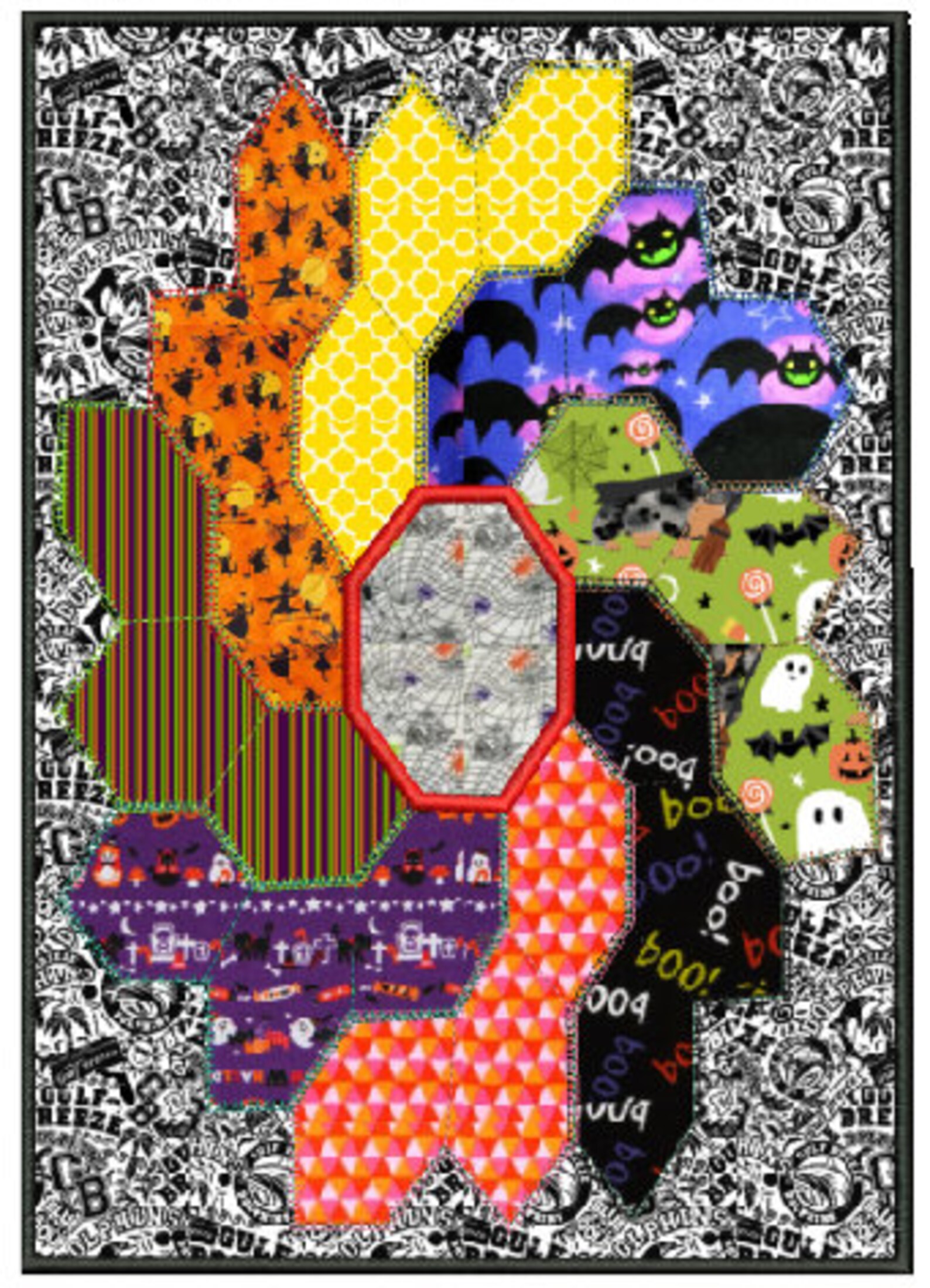 Quilt Path Quilt Block Embroidery Applique, 3 Sizes, 8 Formats(dst,exp ...