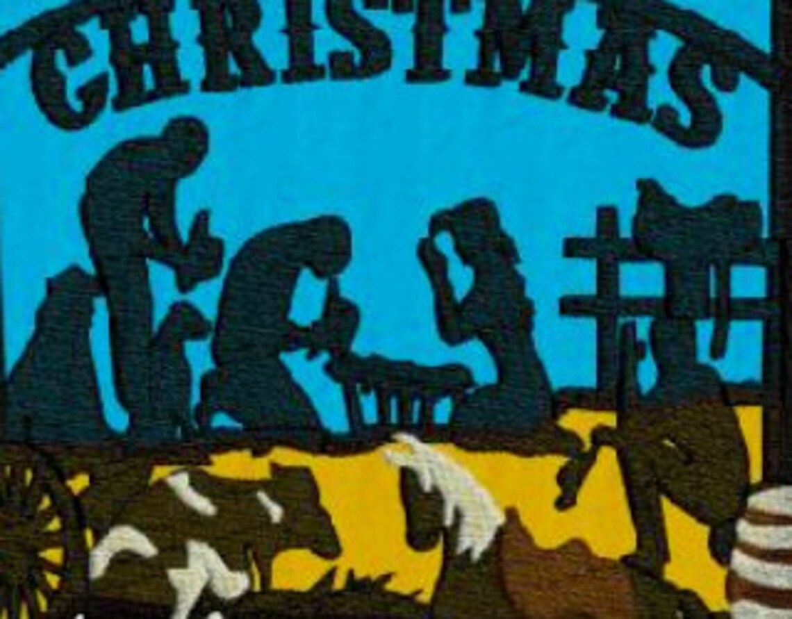 Christmas Nativity Pattern-cowboy Applique 4 Sizes 8 - Etsy