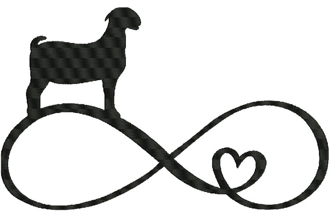 Goat Infinity Machine Embroidery,4 Sizes,8 Formats(dst,exp,jef,hus,pes ...