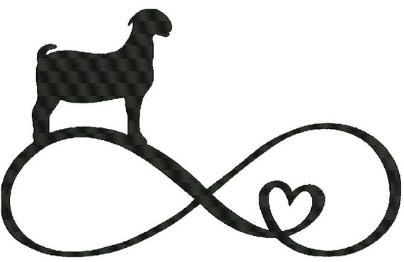 Goat Infinity machine embroidery4 sizes8 | Etsy