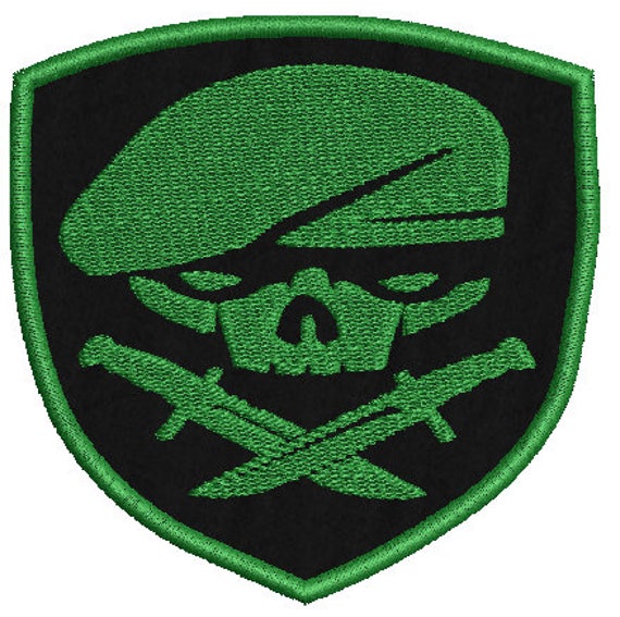 Skull Army Knife Patch Pattern Applique 6 Sizes 8 | Etsy