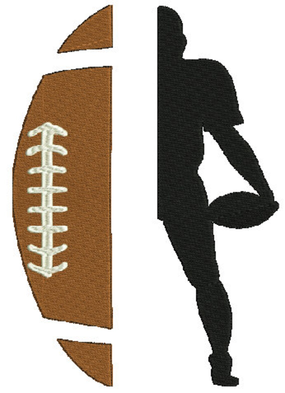 Football split machine embroidery 4 sizes 8 | Etsy