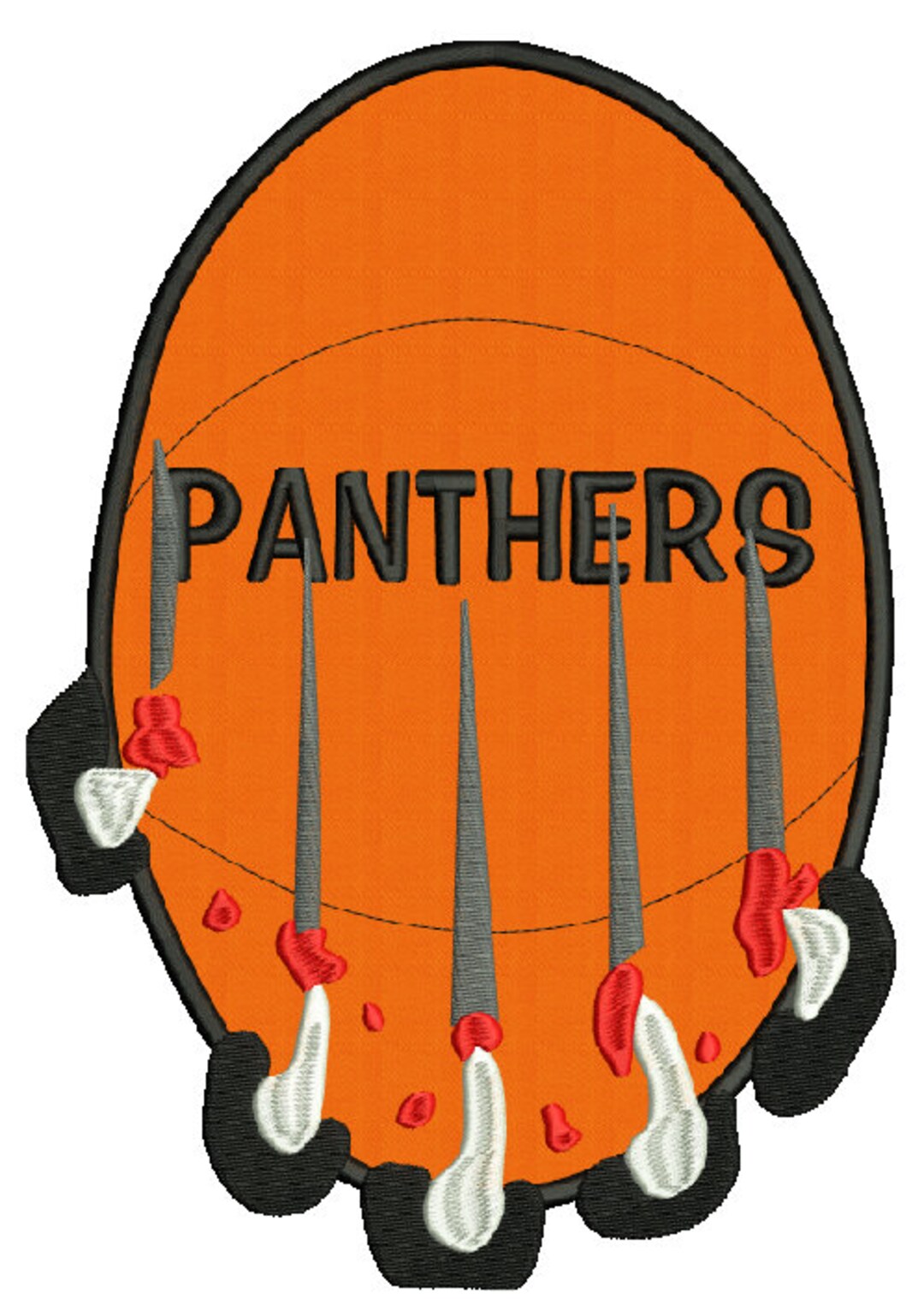 Panther Blood Embroidery Applique Design,4 Sizes,8 Formats(dst,exp,jef ...