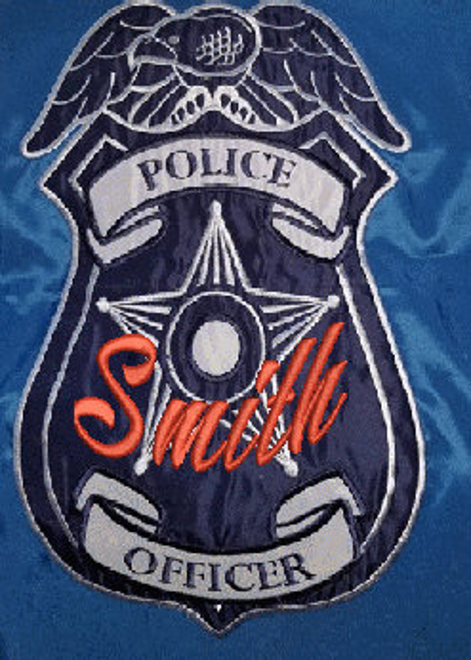 Police Officer Machine Embroidery Applique 4 Sizes 8 | Etsy