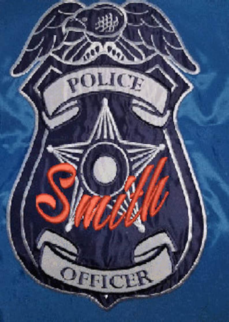 Police Officer Machine Embroidery Applique, 4 Sizes, 8 Formats(dst,exp ...