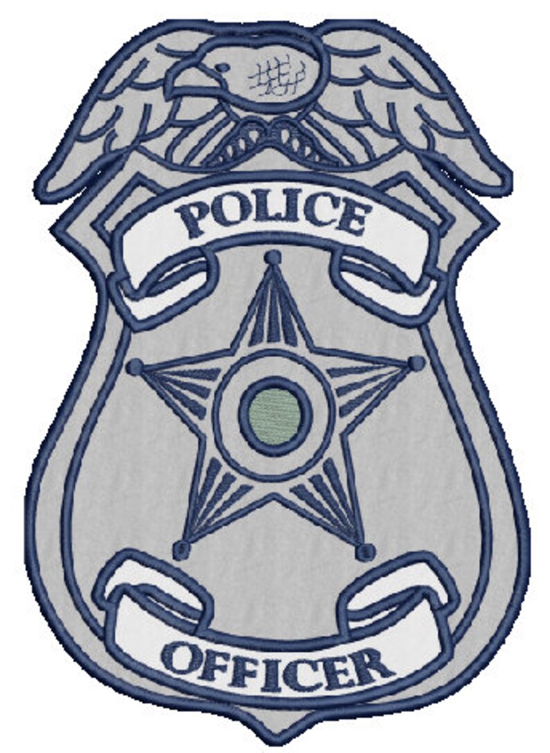Police Officer Machine Embroidery Applique 4 Sizes 8 - Etsy