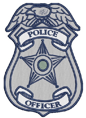 Police Officer Machine Embroidery Applique 4 Sizes 8 - Etsy