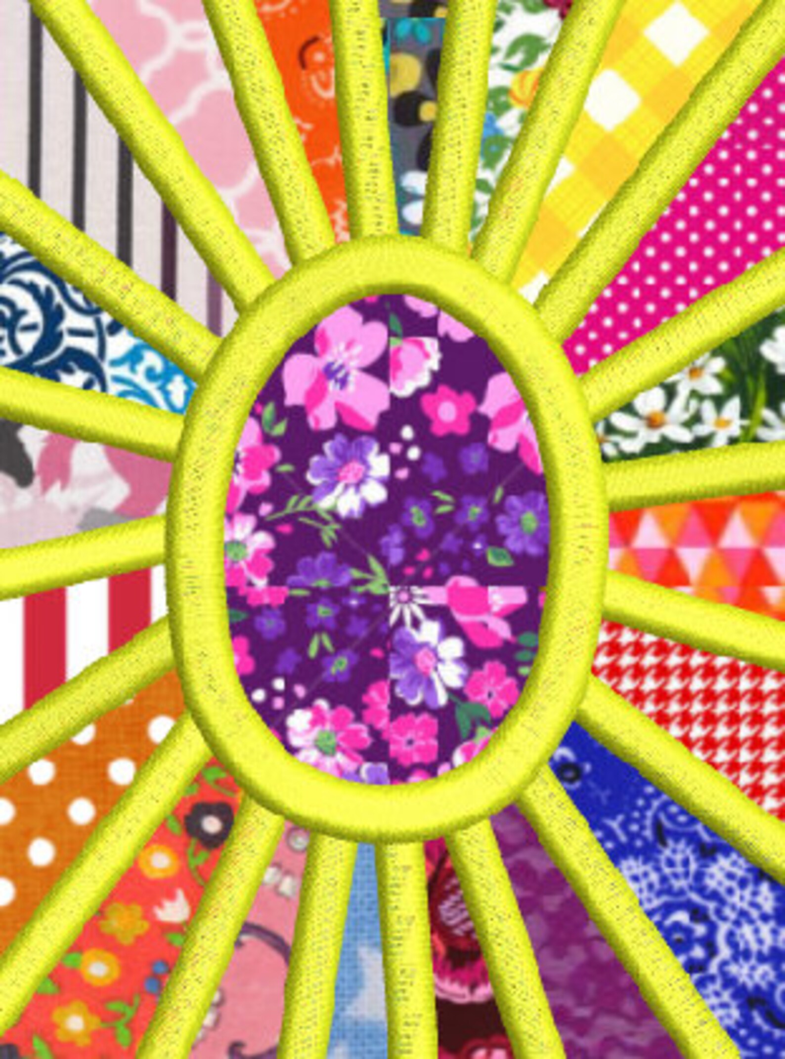 Custom Quilt Block Embroidery Applique Design,4 Sizes,8 Formats(dst,exp ...