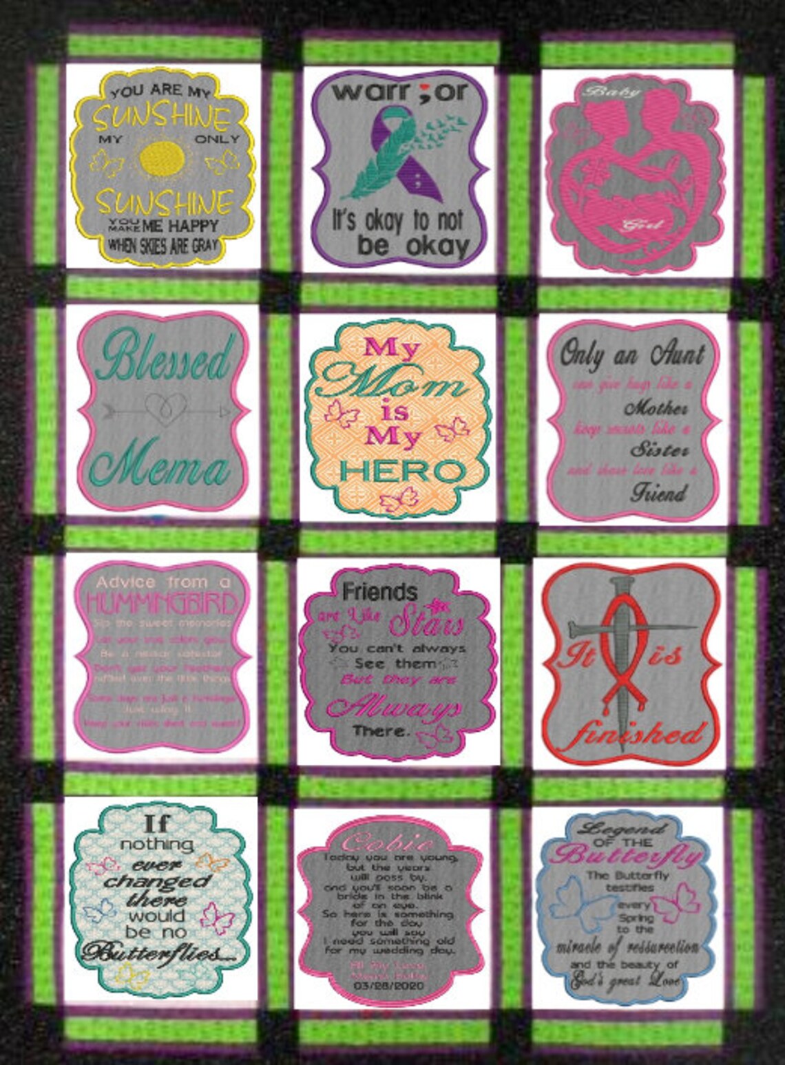 Blessed Mema Sign Machine Embroidery Design 4 Sizes8 - Etsy