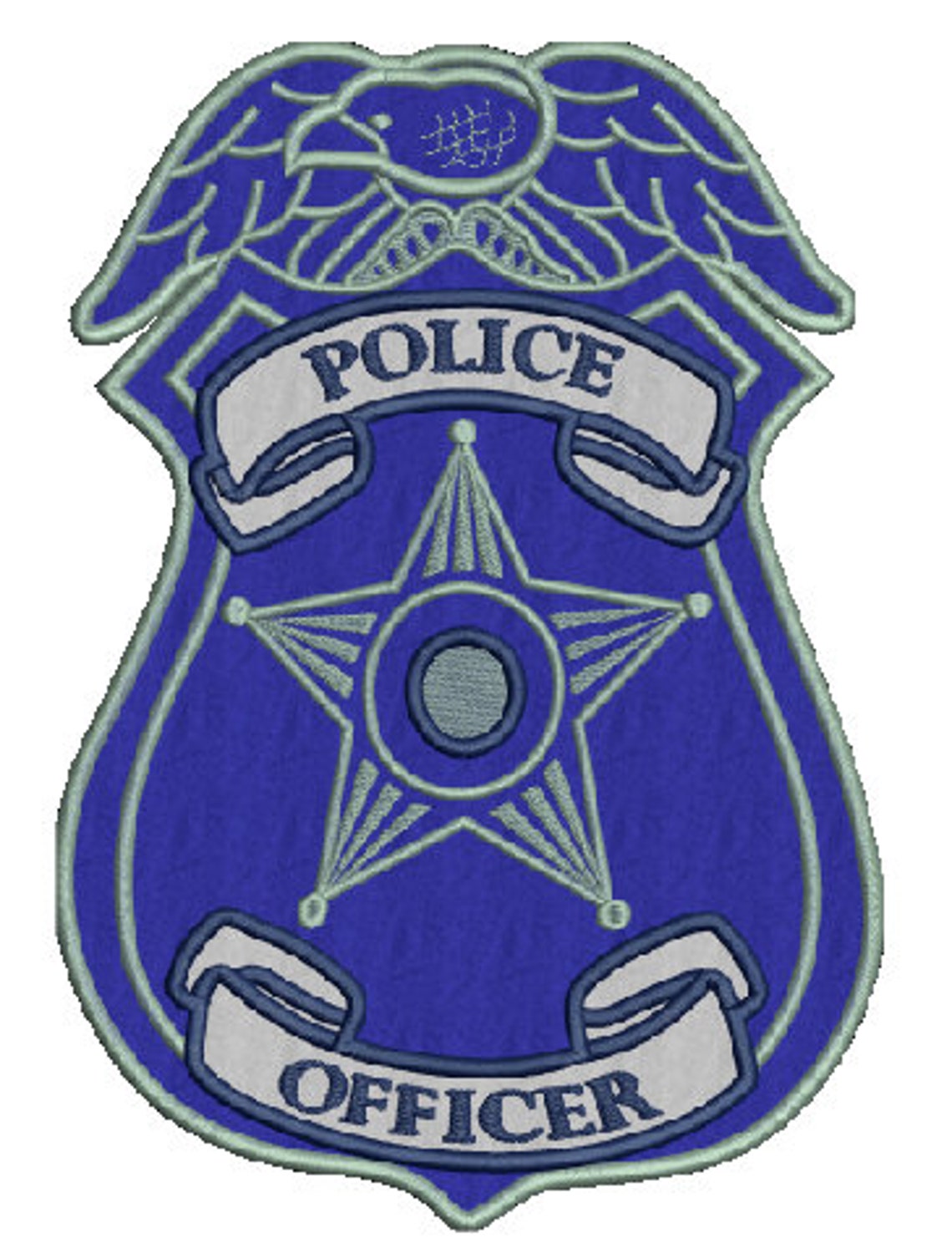 Police Officer Machine Embroidery Applique 4 Sizes 8 - Etsy