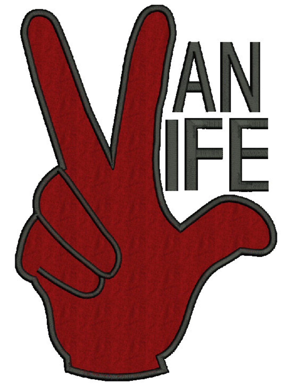 Van Life Hand Applique Machine Embroidery, 4 Sizes,8 Formats(dst,exp ...