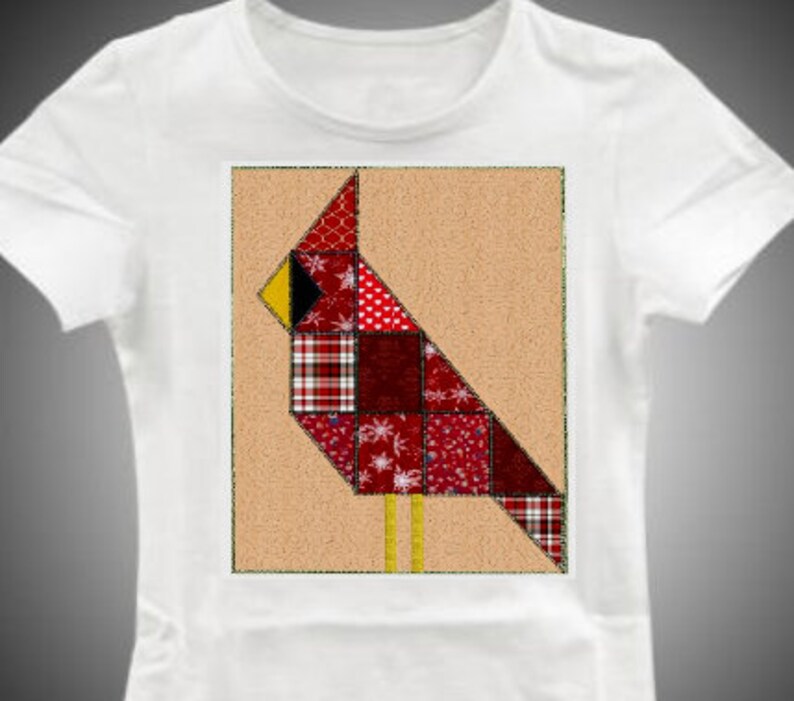 Cardinal Quilt Block Machine Embroidery,4 Sizes,8 Formats(dst,exp,jef ...