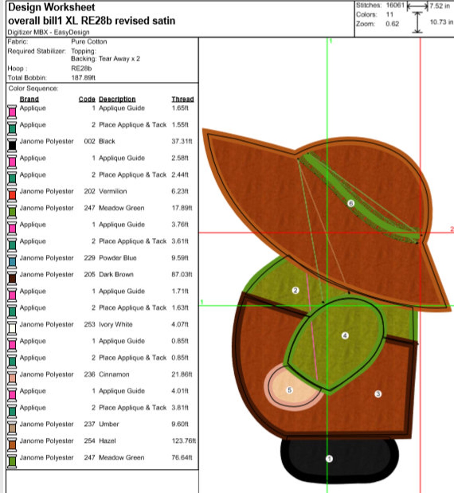 REVISED Sam Overall Bill Machine Embroidery Applique Design4 - Etsy