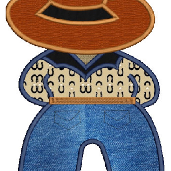 Cowboy Applique - Etsy