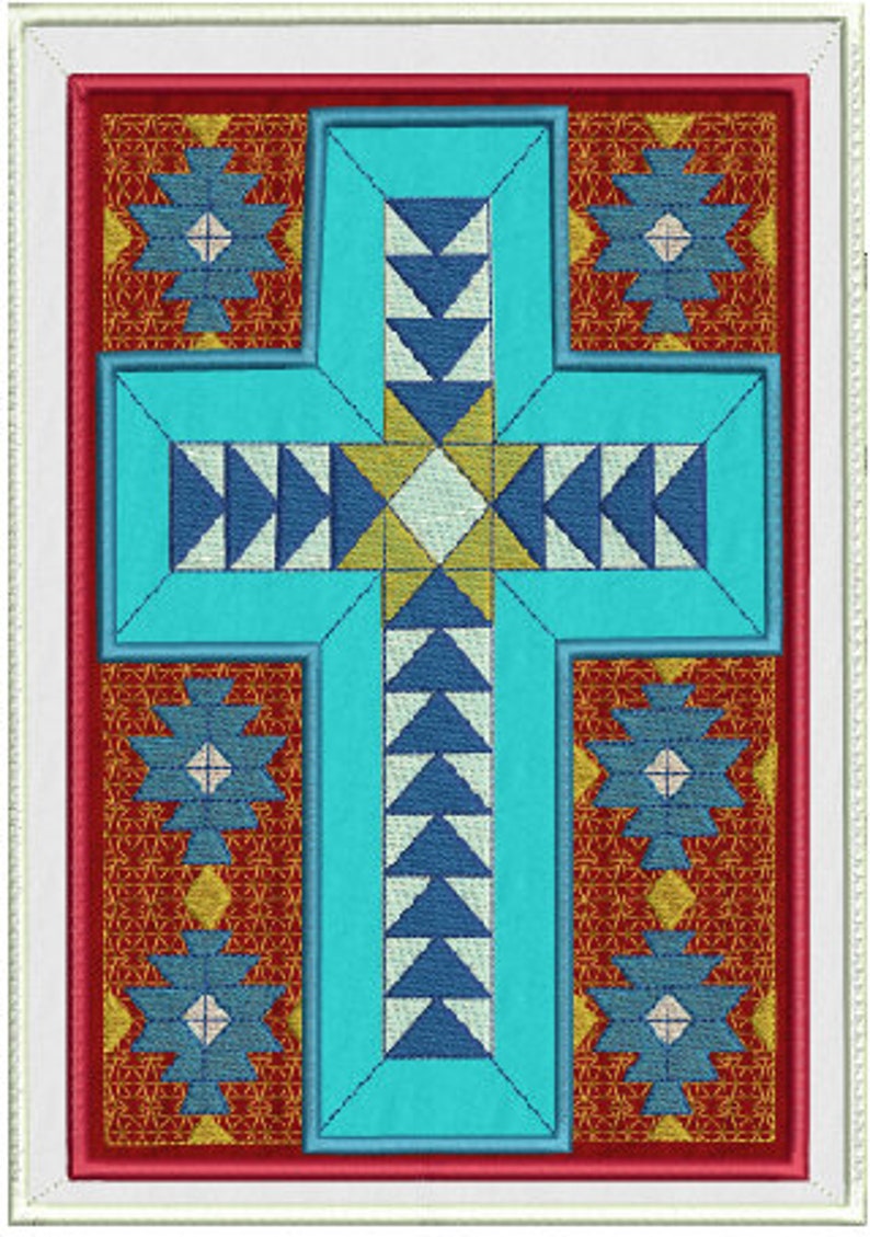 Cross Motif Applique 4 Sizes 8 Formats - Etsy
