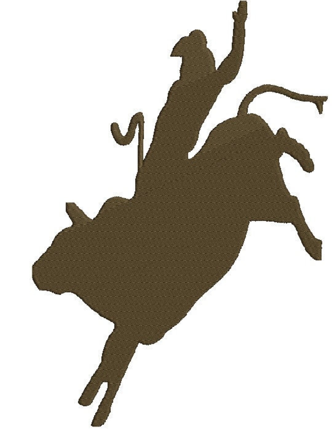 Bullriding Embroidery Design, 4 Sizes, 8 Formats(dst,exp,jef,hus,pes ...