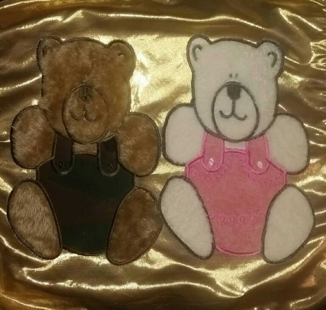 2 Memory Bears Machine Embroidery Applique Designs,4 Sizes,8 Formats ...